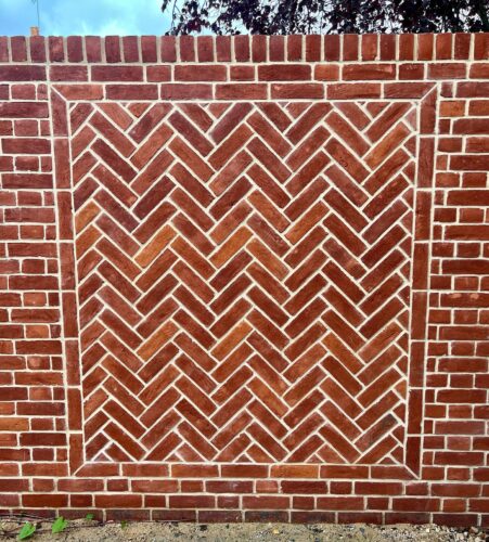 Brickwork and Flint panel - Roger Gladwell Landscape & Construction