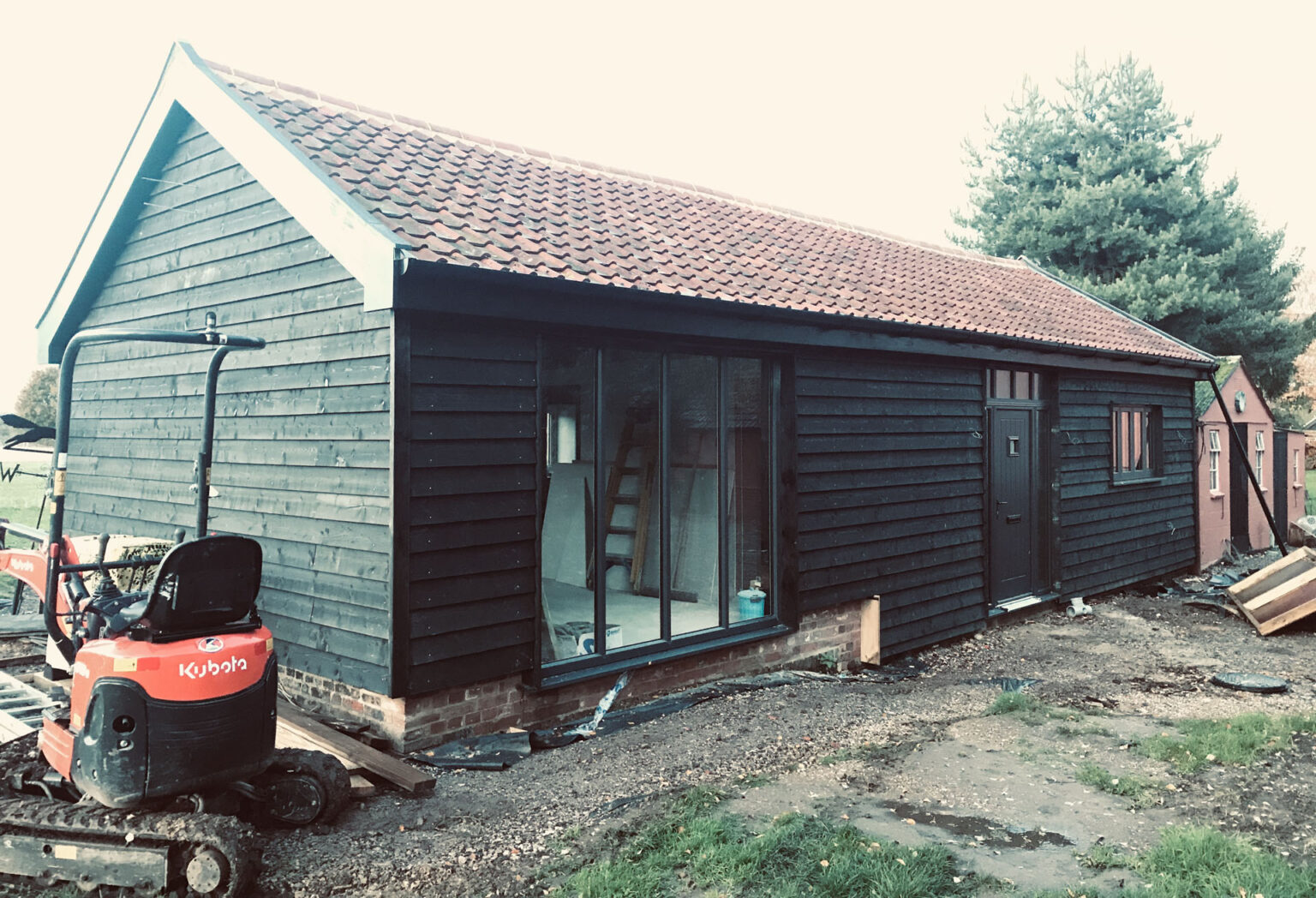 Barn restoration work in progress - Roger Gladwell Landscape & Construction